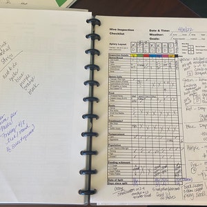 Hive Inspection Checklist for Hives Labeled by Number (#1, #2, Etc.) - Etsy