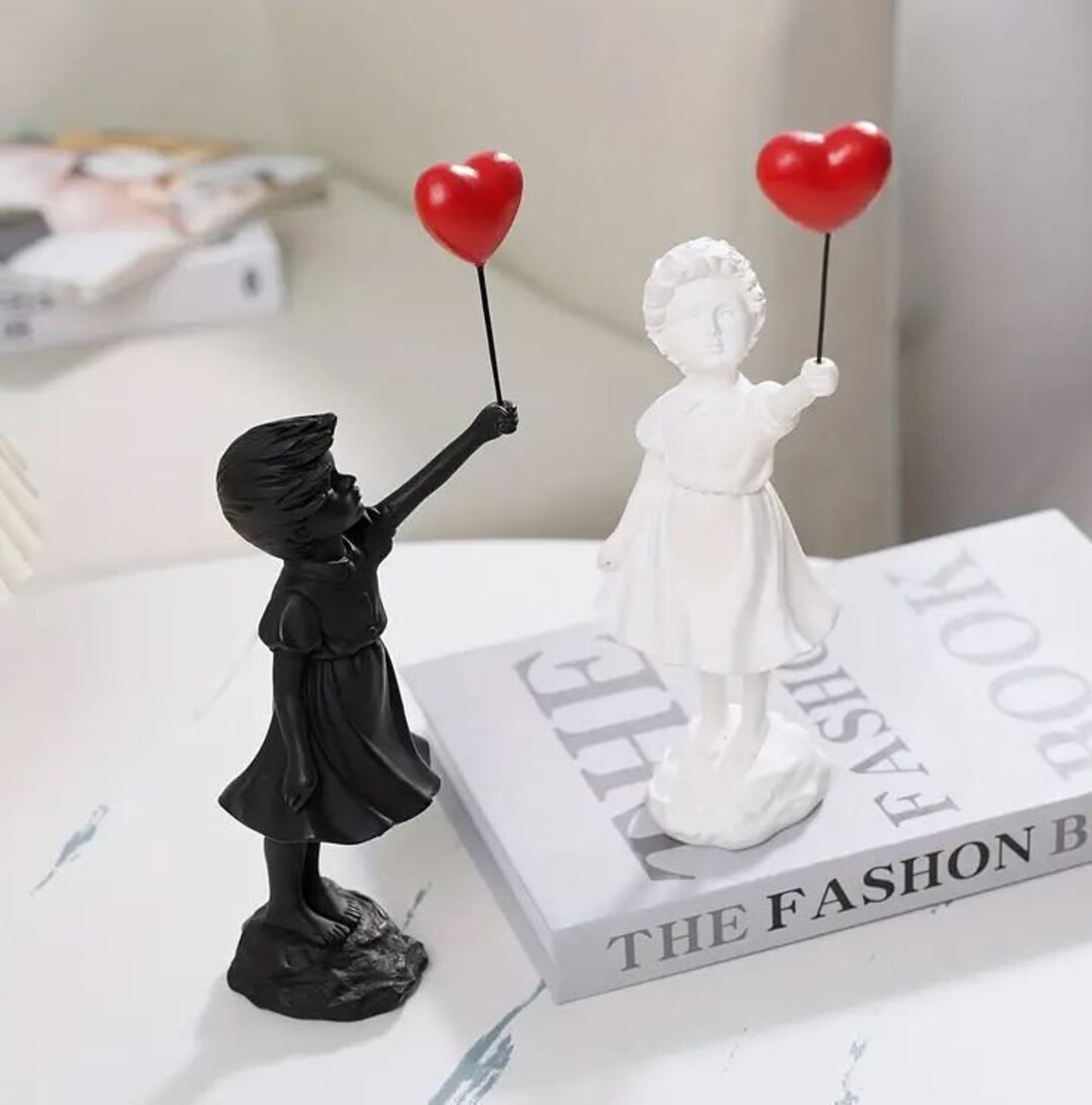 Banksy Style girl With Balloon Statue Home Decor - Etsy