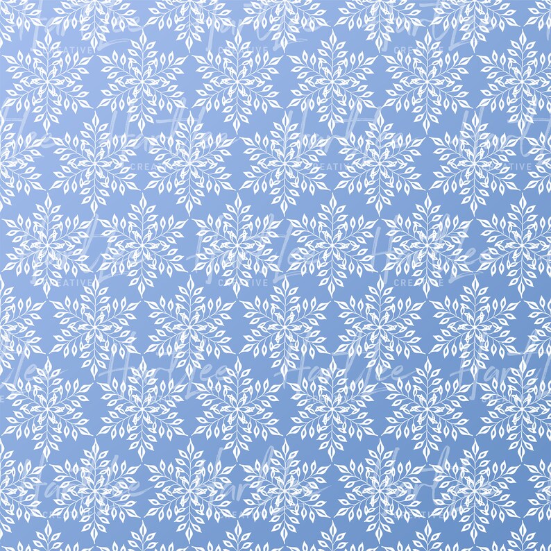 Snowflake Seamless Background Repeat • Winter Christmas Repeating ...