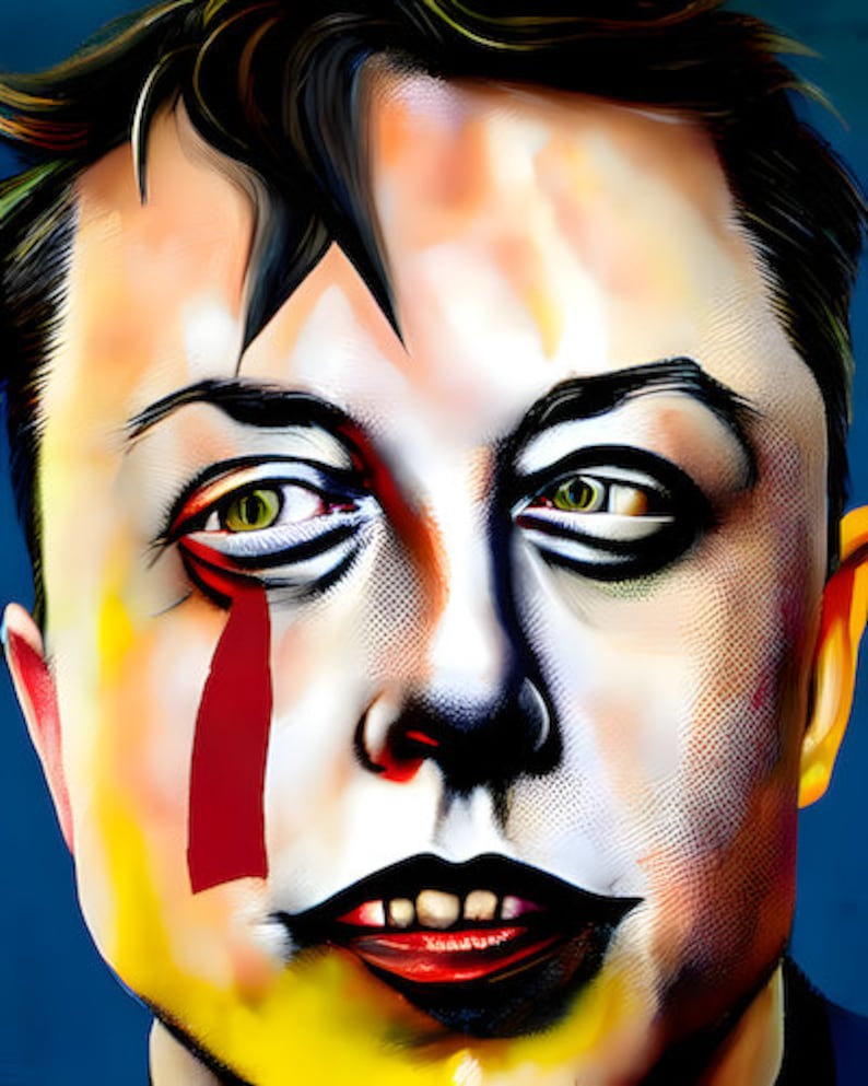 Elon Musk - as a CLOWN! 5-pic Set - Etsy