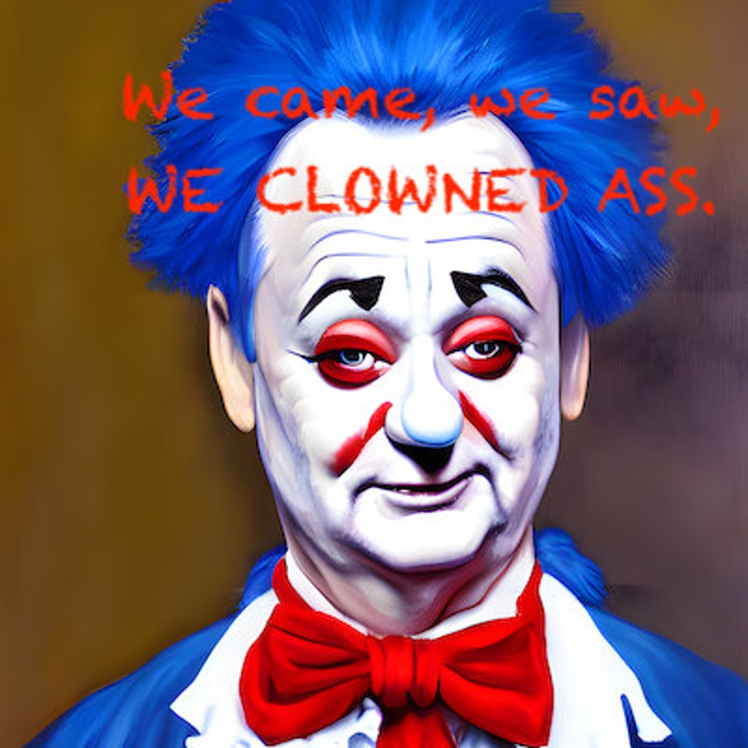 Bill Murray - as a Clown!! 5-pic Set of Portraits! - Etsy