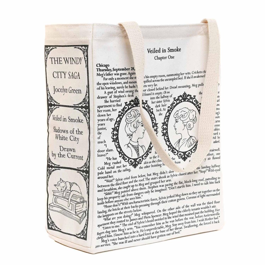 Veiled in Smoke Book Tote -jocelyn Green, Tote Bag, Literary, Book ...