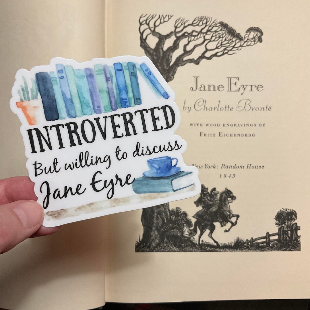 Jane Eyre Sticker, Water Bottle Sticker, Laptop Decal, Introvert ...
