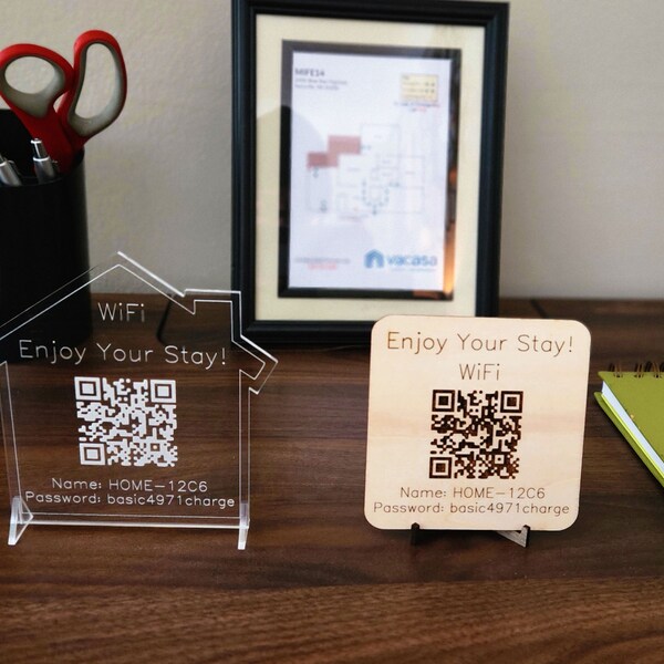 Wifi Qr Code Stand - Etsy