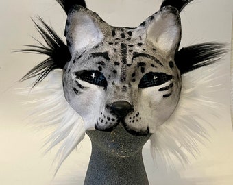 Snow Leopard Therian Mask made to Order LIMITED TIME SALE - Etsy