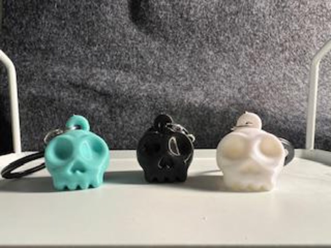 3D Printed Skull Keychains - Etsy