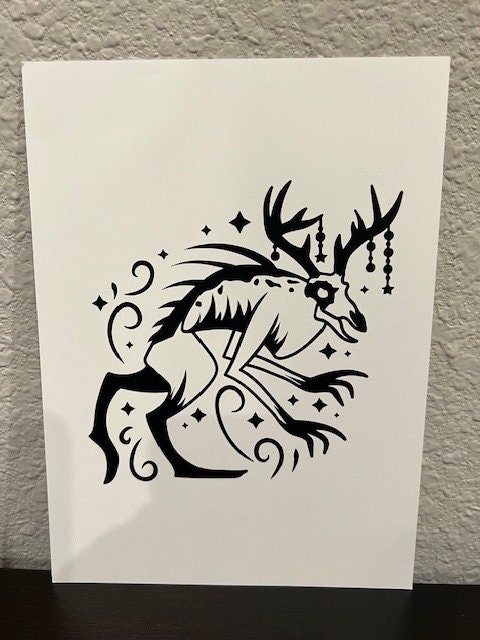 Wendigo Wall Art (5x7) - Etsy