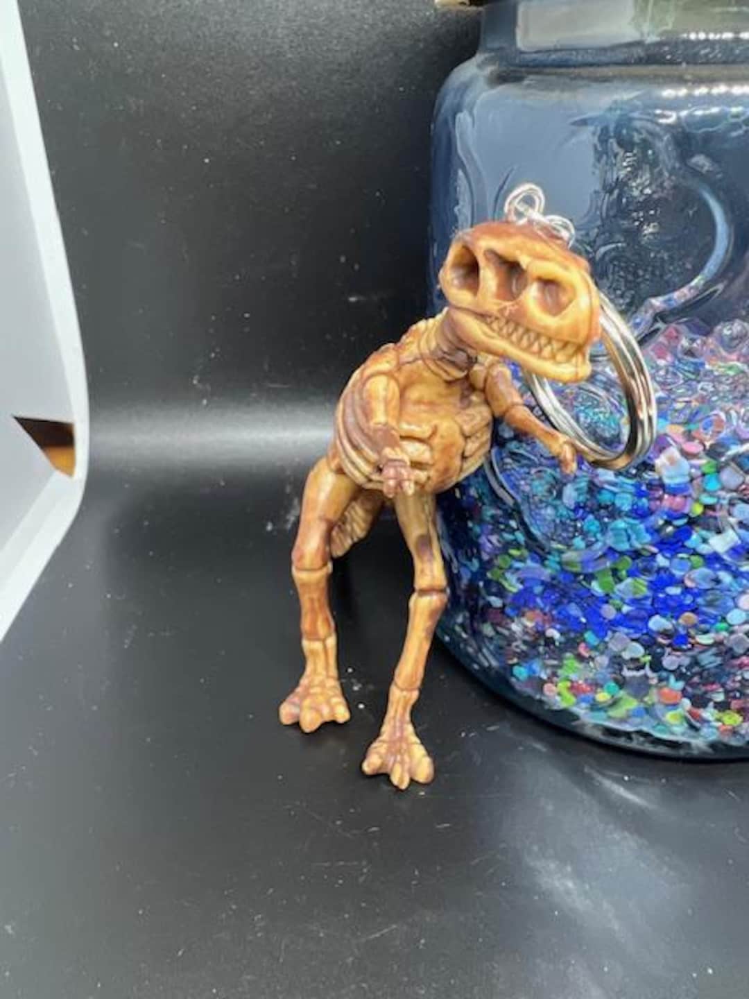 T-rex Skeleton Keychain - Etsy