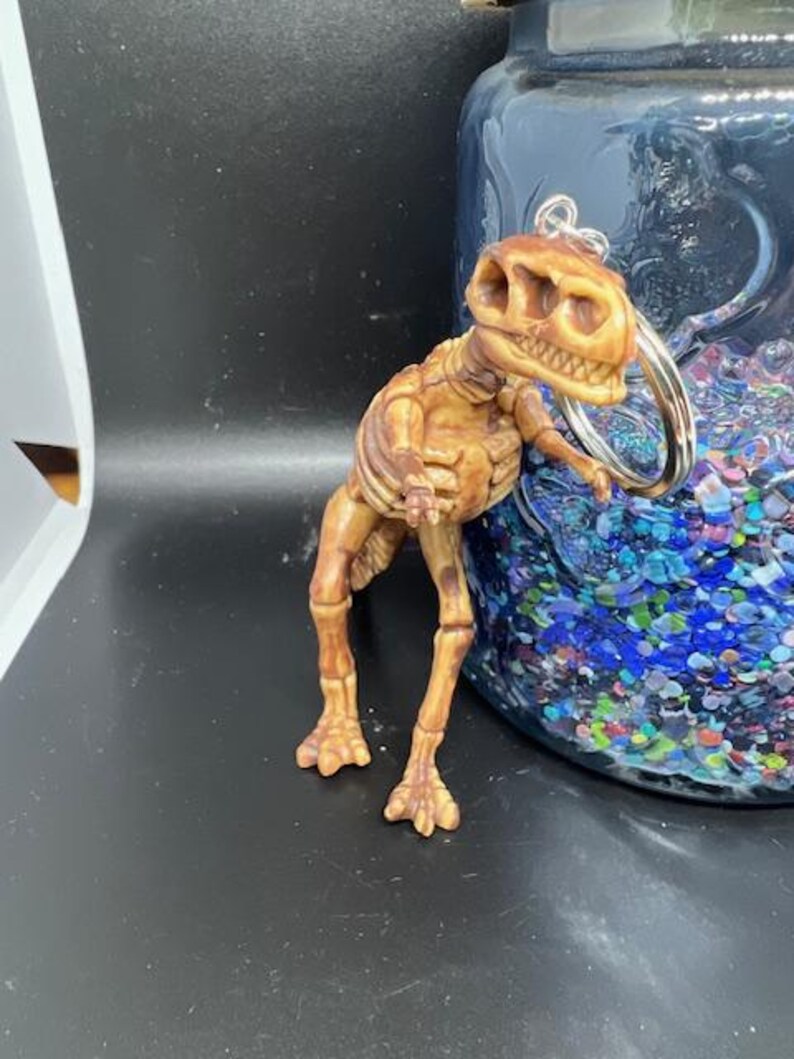 T-rex Skeleton Keychain - Etsy