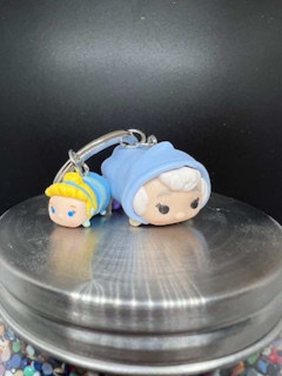 Fairygod Mother and Cinderella Keychain - Etsy