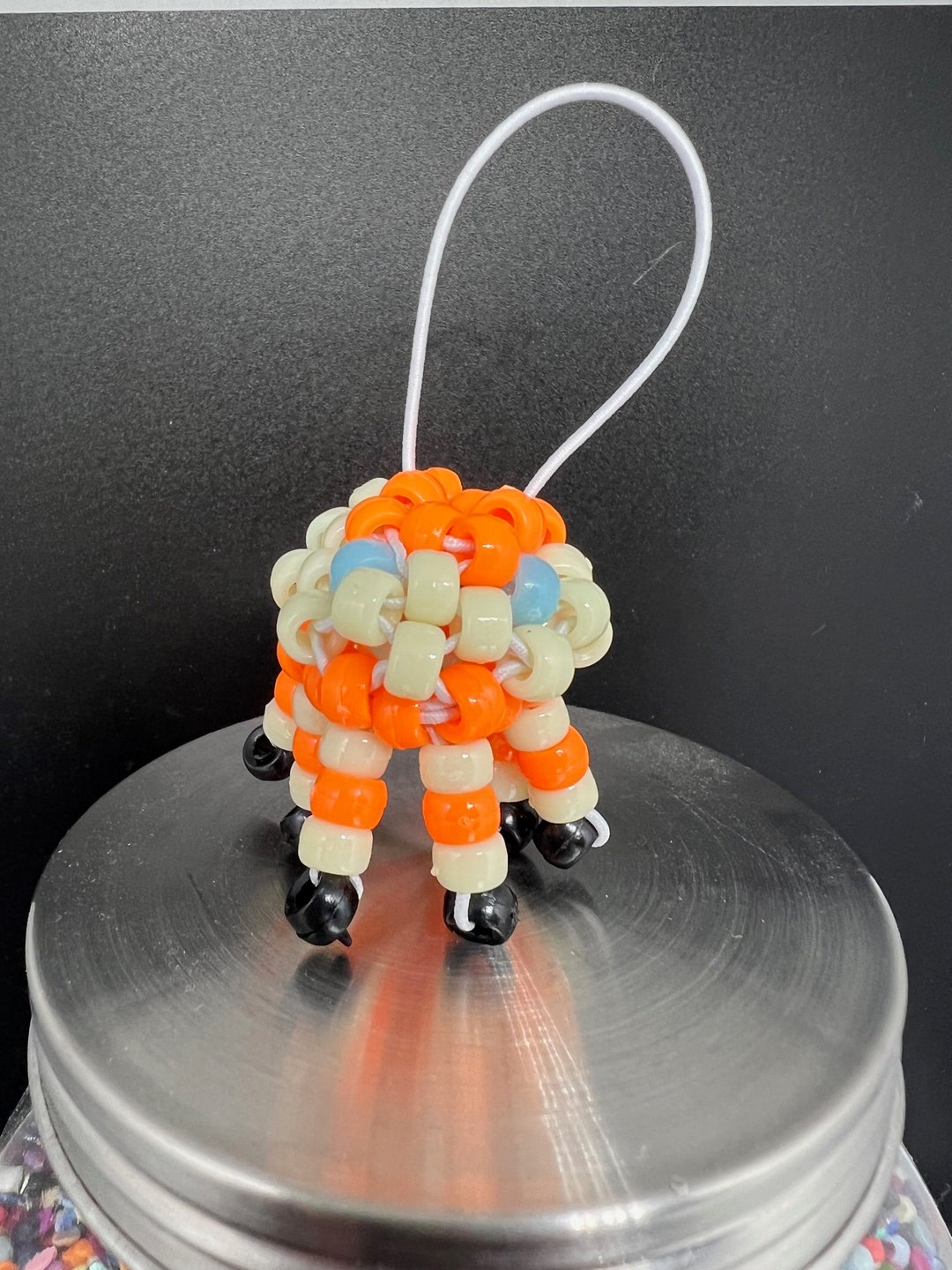 Mini Orange Kandi Octopus - Etsy