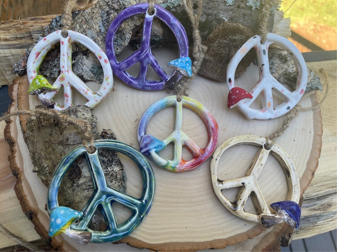 Peace, Peace Sign, Pottery, Mushroom, Mushrooms, Ceramic, Handmade ...