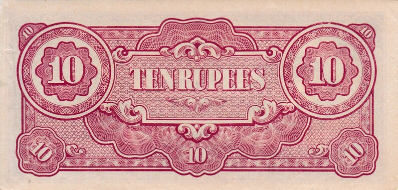 BURMA 10 Rupees Japanese Burma Myanmar Invasion Paper Money WW2 - Etsy