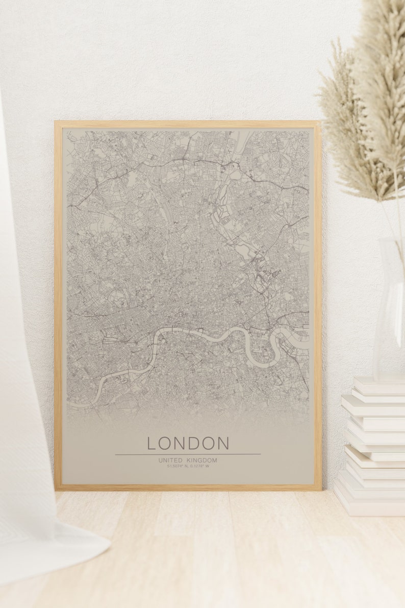 LONDON MAP High Res Map Map of London London City Map - Etsy LONDON MAP High Res Map Map of London London City Map - Etsy