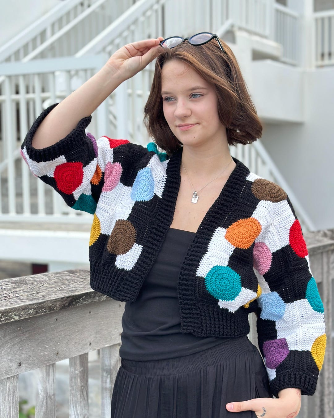 Crochet Confetti Geometry Jacket PDF Pattern instant Download, Granny ...