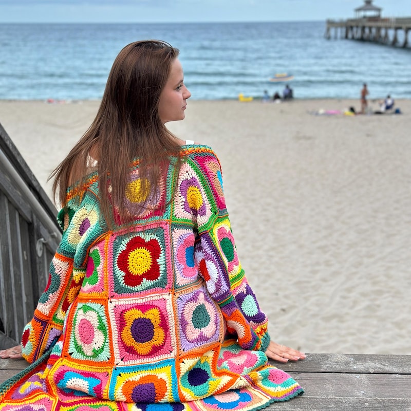 Long Floral Cardigan - Etsy Canada