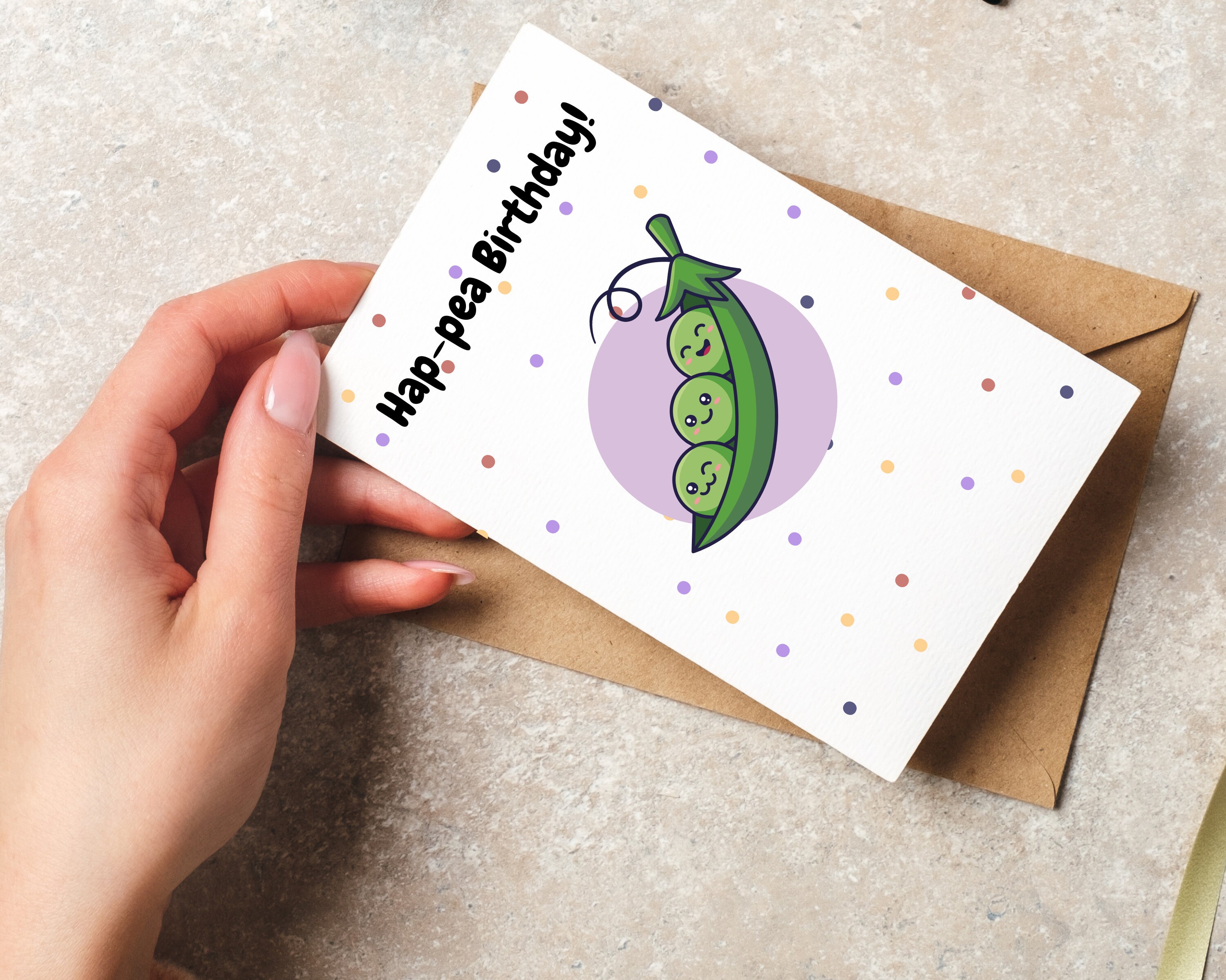 Funny Birthday Card Happy Peas Hilarious Card for Him or for Her Pun ...