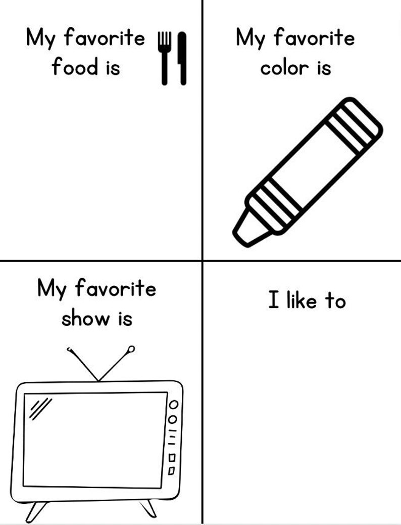 All About Me Student Worksheet - Etsy