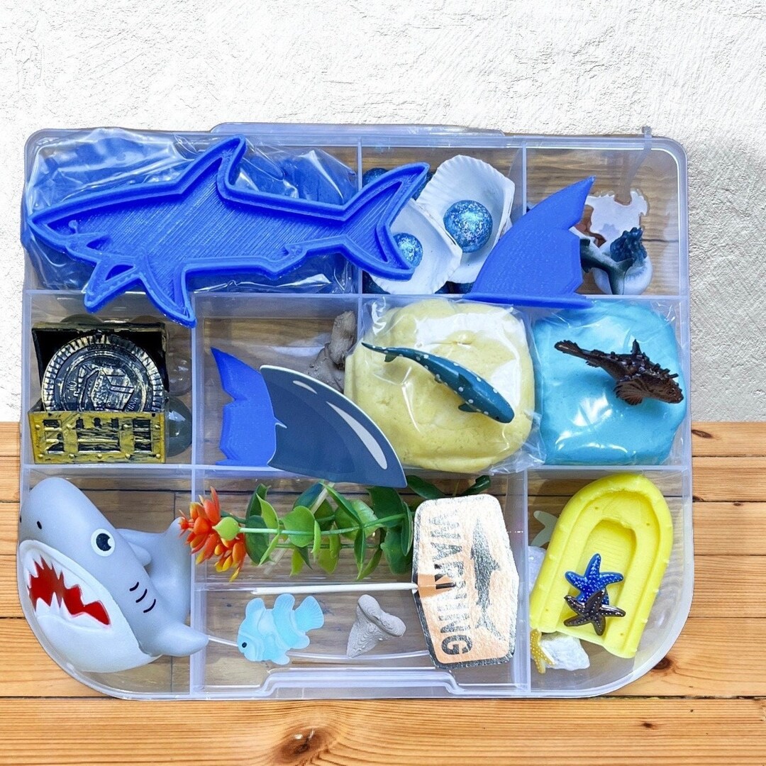 Shark Attack Playdough Sensory Kit - Etsy