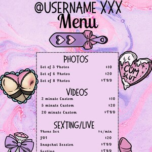 Neon Onlyfans Tip Menu Editable Template Canva Template Tip Menu ...