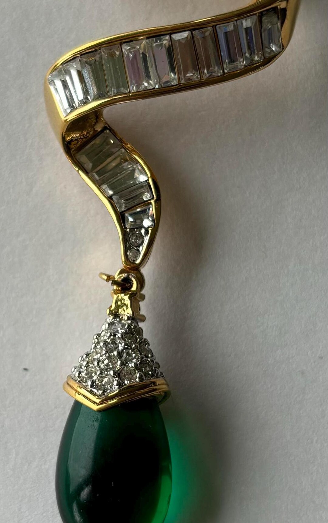 Nina Ricci Fancy Brooch. Triple 22kt Gold Plated W Handset Swarovski ...