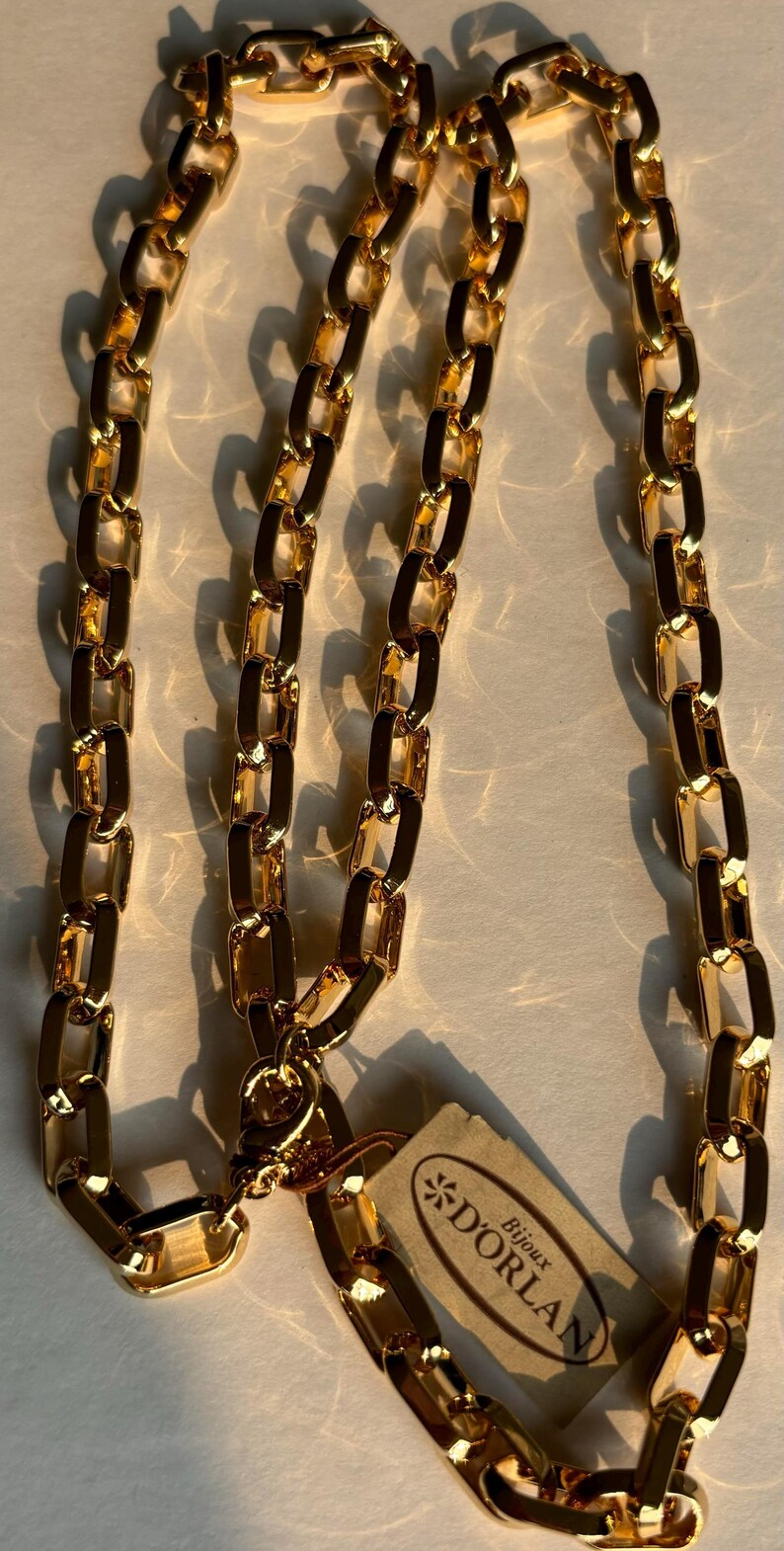 D'orlan Chain, Long 24 Inches, Triple 22kt Gold Plated, Signed ...