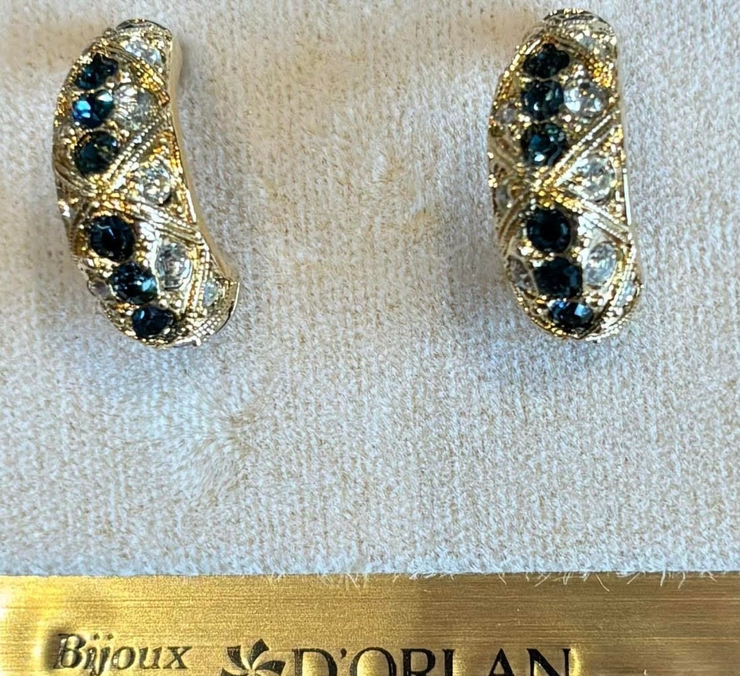D'orlan Pierced Earrings, Triple 22kt Gold Plated, Handset Swarovski ...