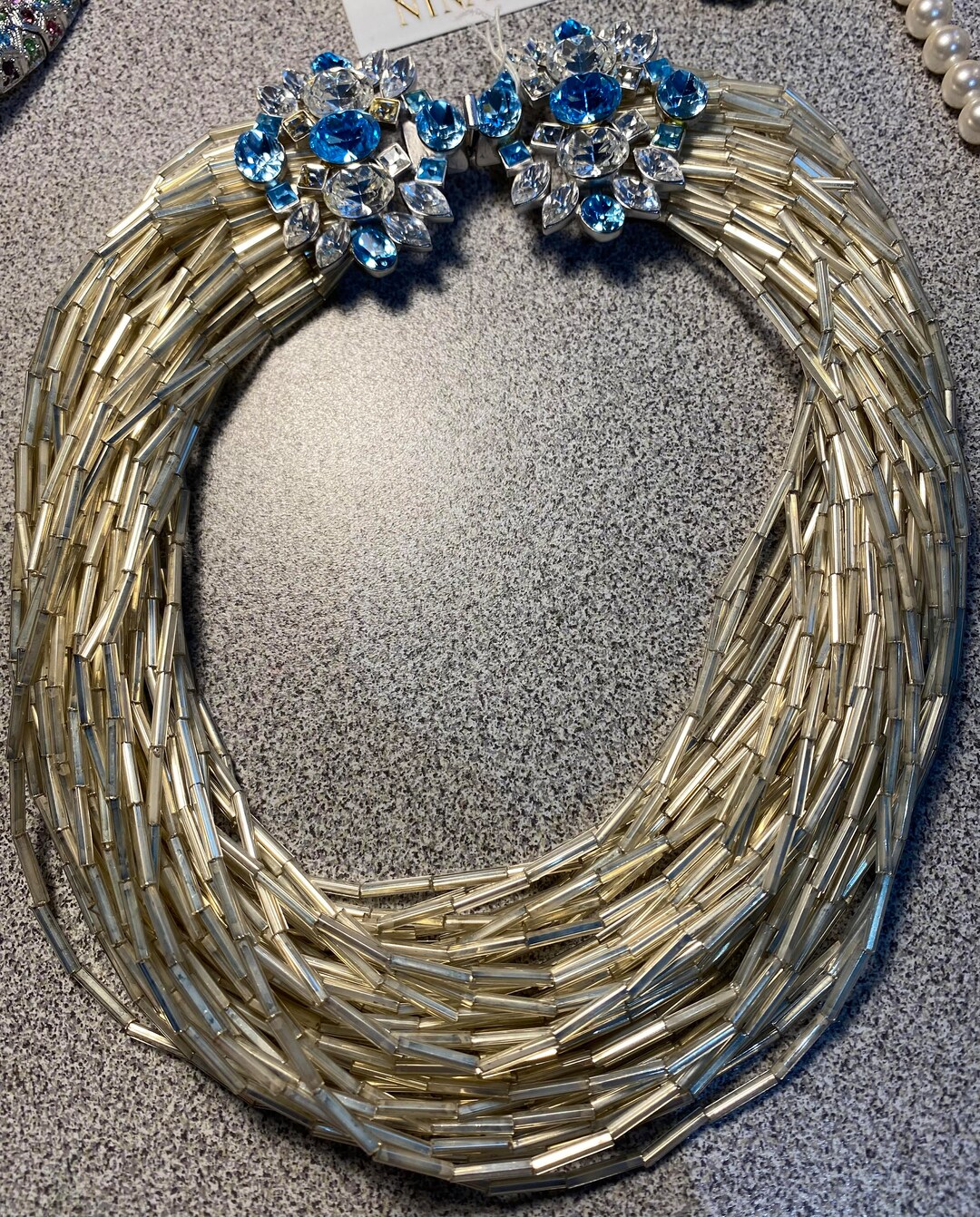Nina Ricci Swarovski Crystal Necklace, Multi Strand Filament, D'orlan ...