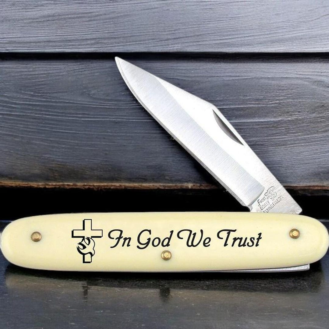 Frost NB6 in God We Trust Knife Folding Pocket Knife With Yellow ...