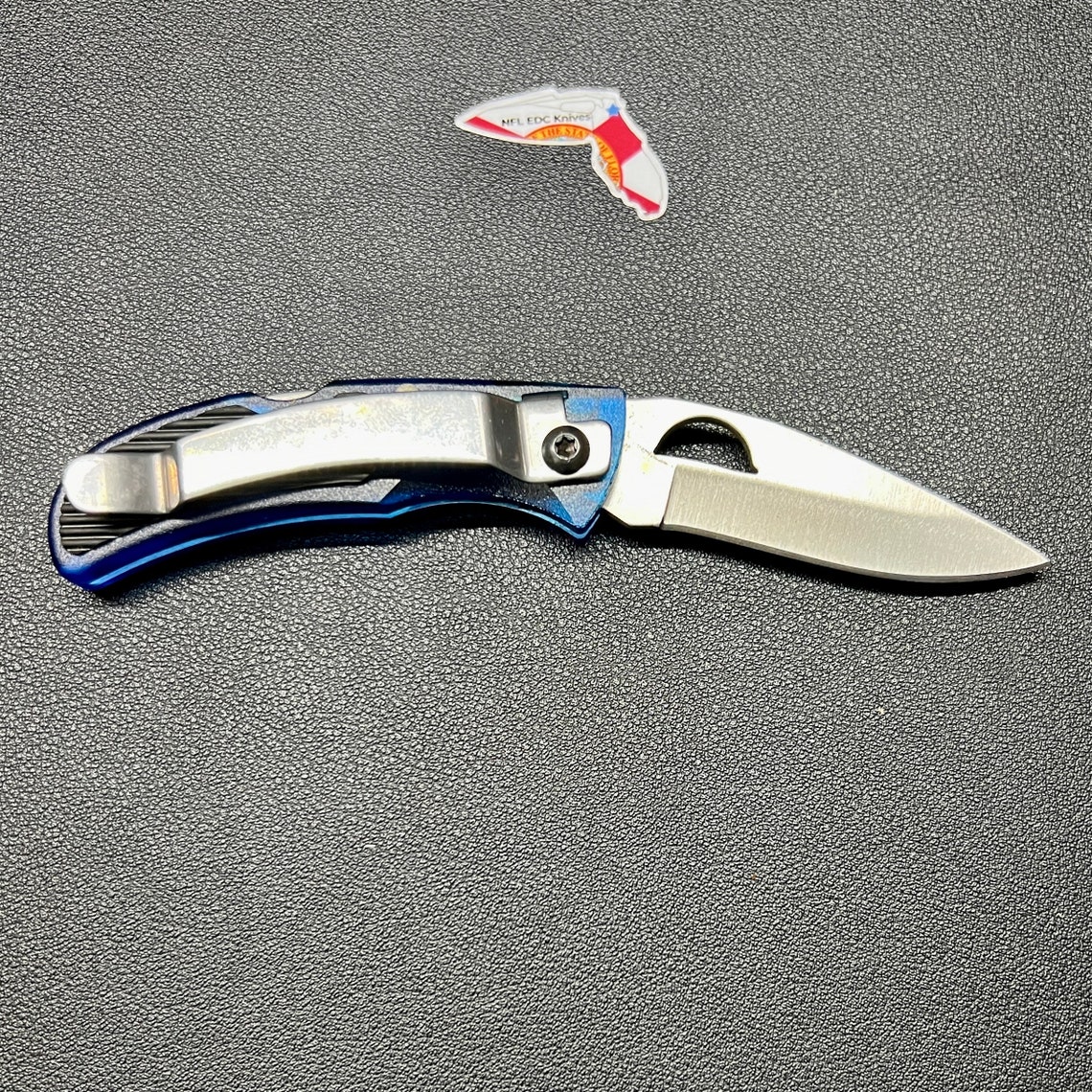 Hard Hat Lock Back Knife Blue - Etsy