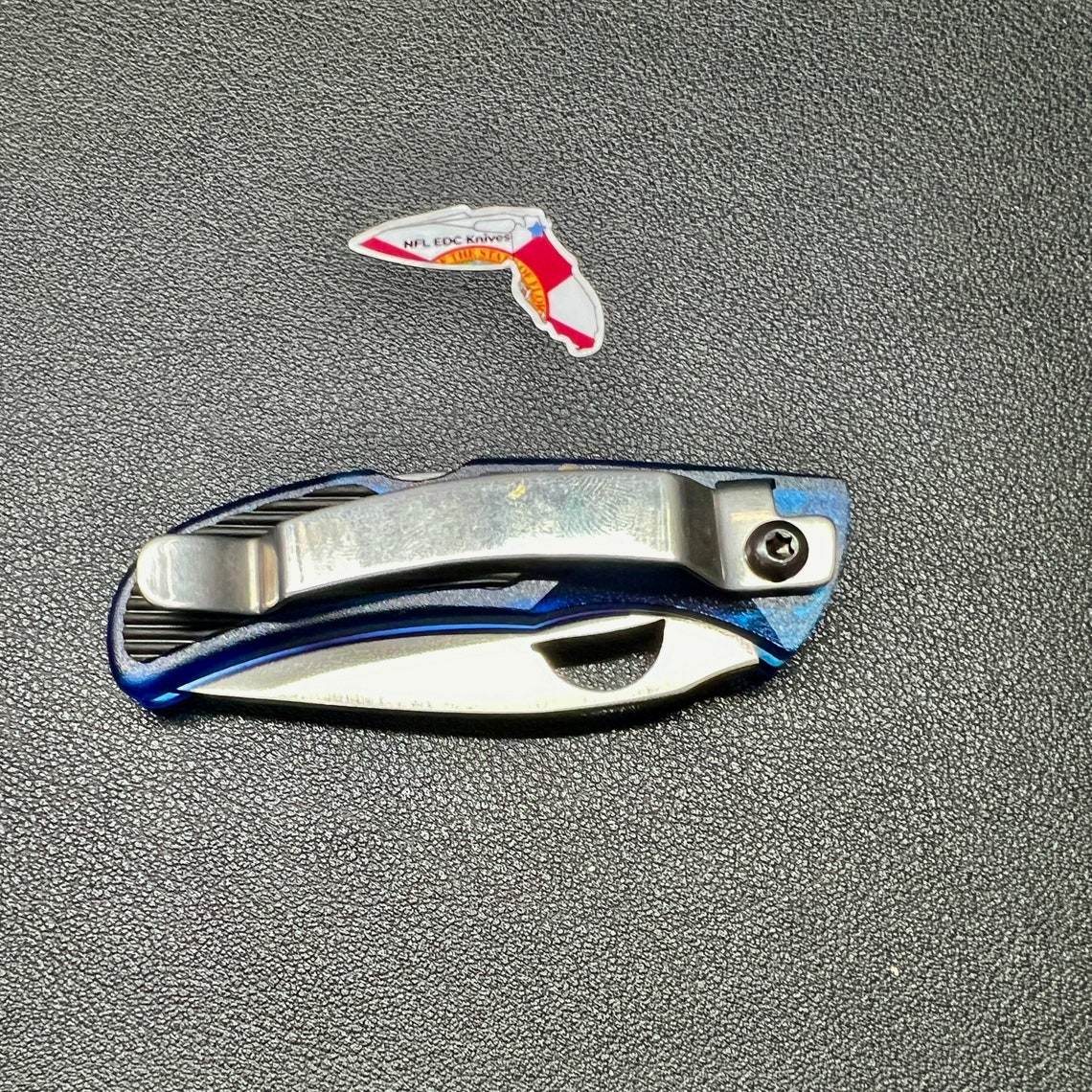 Hard Hat Lock Back Knife Blue - Etsy