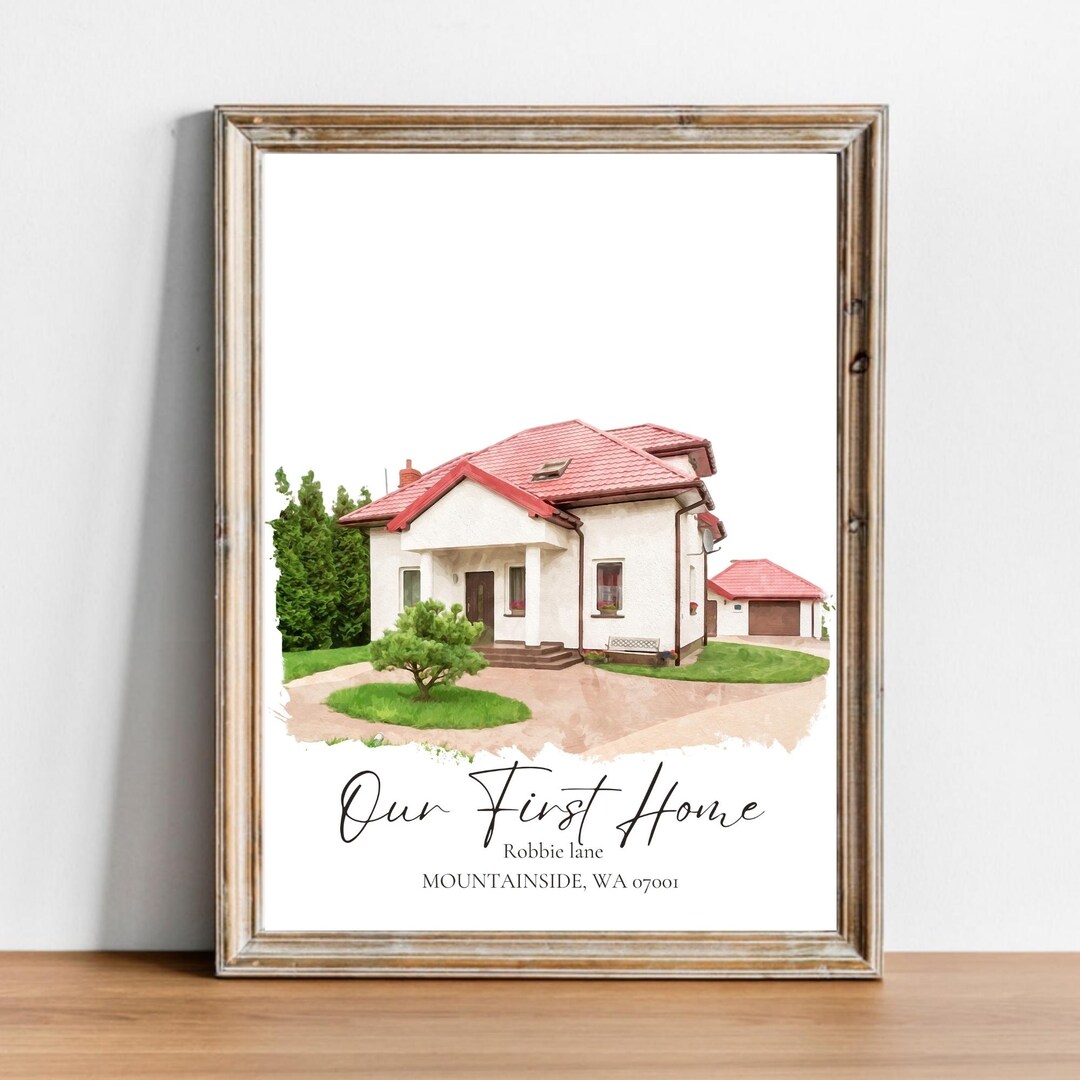 Custom House Portrait From Photo, Watercolor House Painting ...