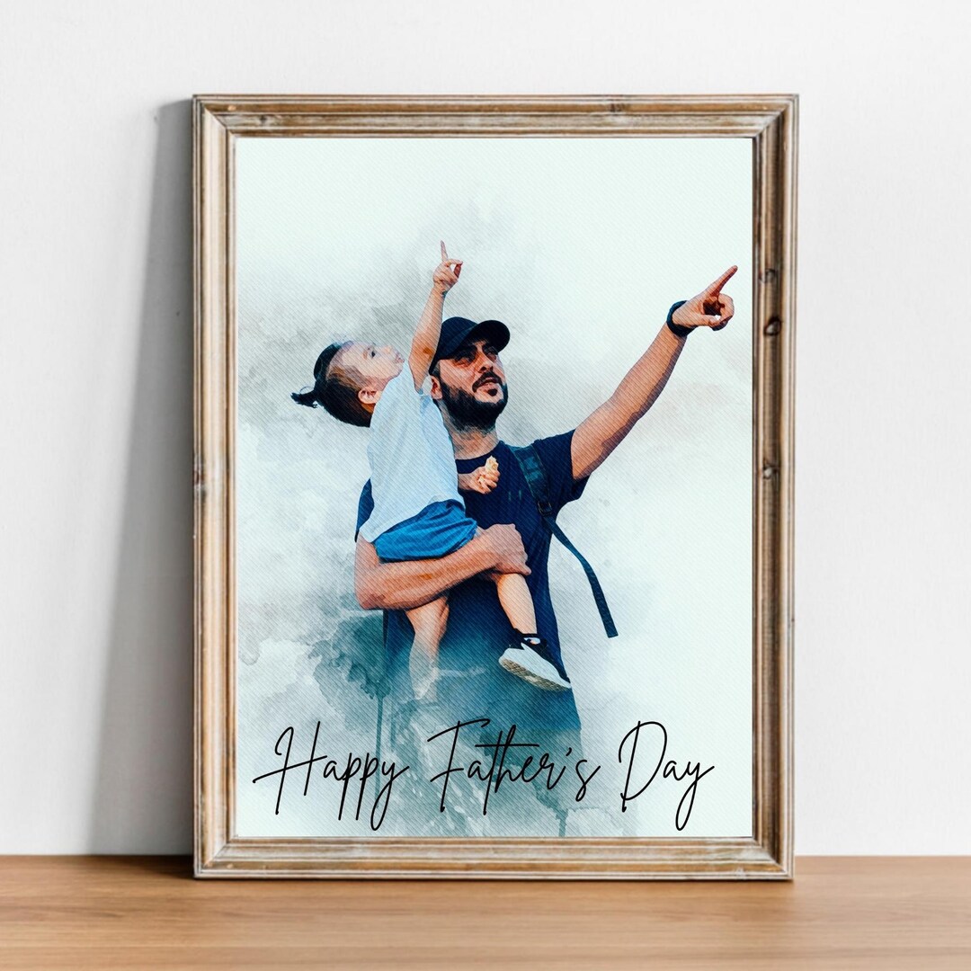 Fathers Day Gifts, Custom Watercolor Portrait, Family Portrait ...