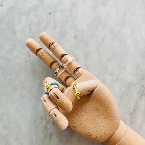 Sunny Day Aesthetic Beaded Ring | Set of Five - Etsy