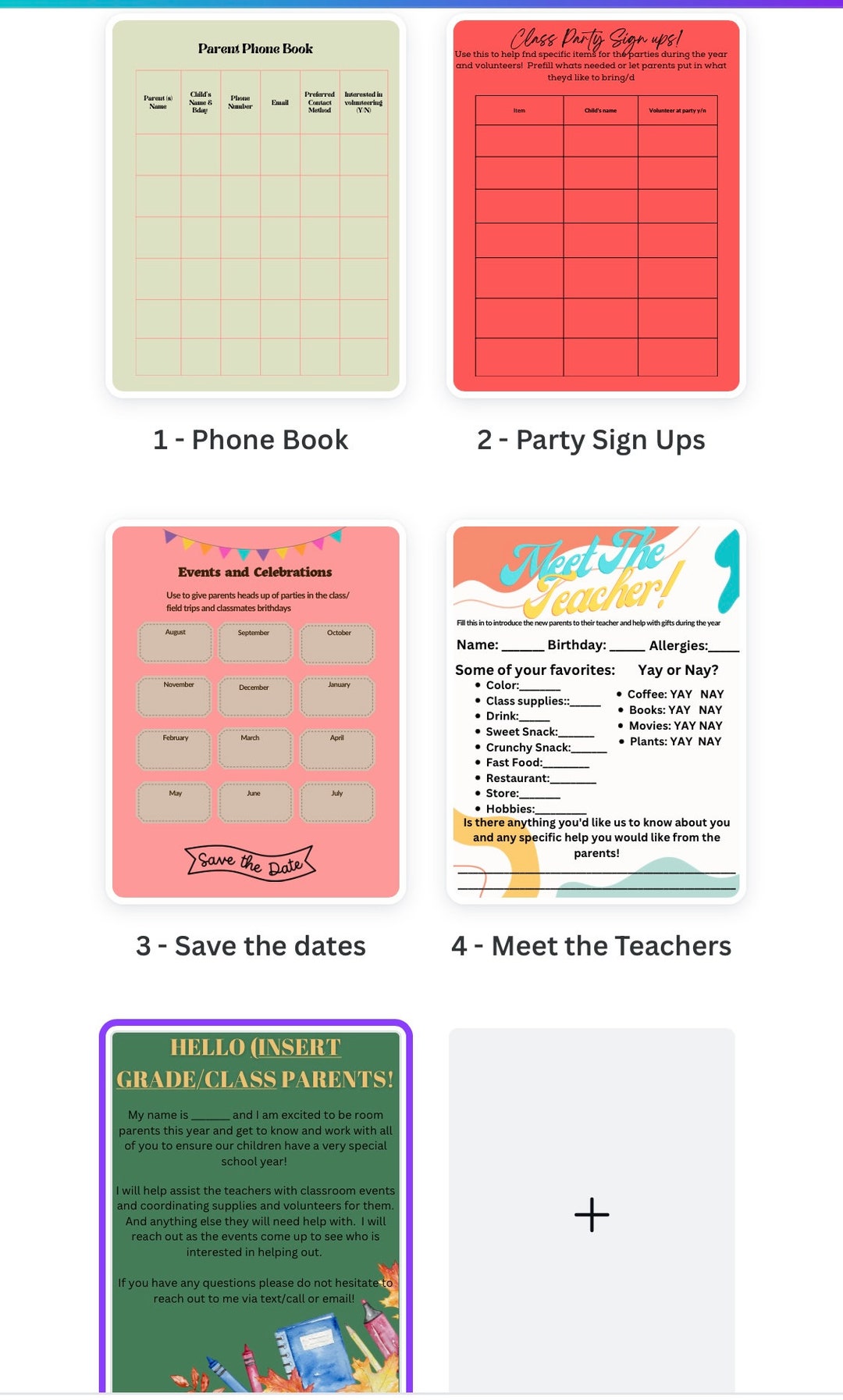 Room Parent/teacher Bundle - Etsy