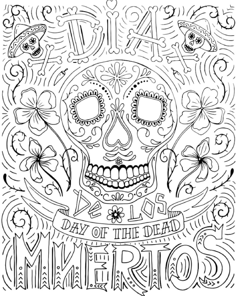 20 Sugar Skull Coloring Pages, A Fun and Creative Way to Celebrate Day ...