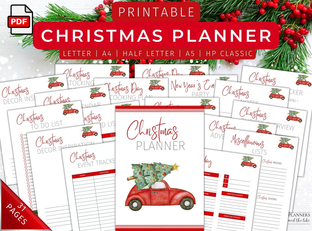 Christmas Planner Printable: Holiday Organizer (digital Download) - Etsy