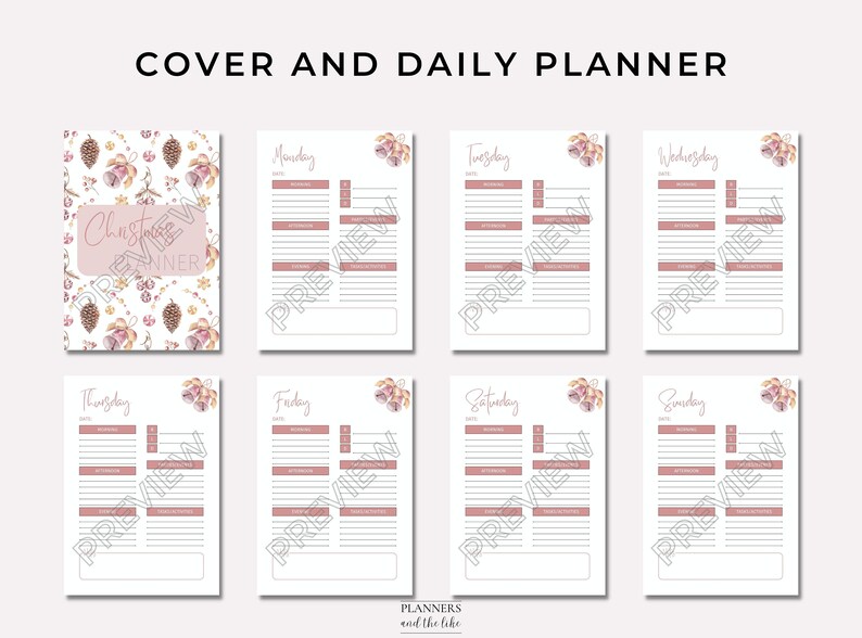 Christmas Planner Printable: Holiday To-do List, Gift Budget (digital ...