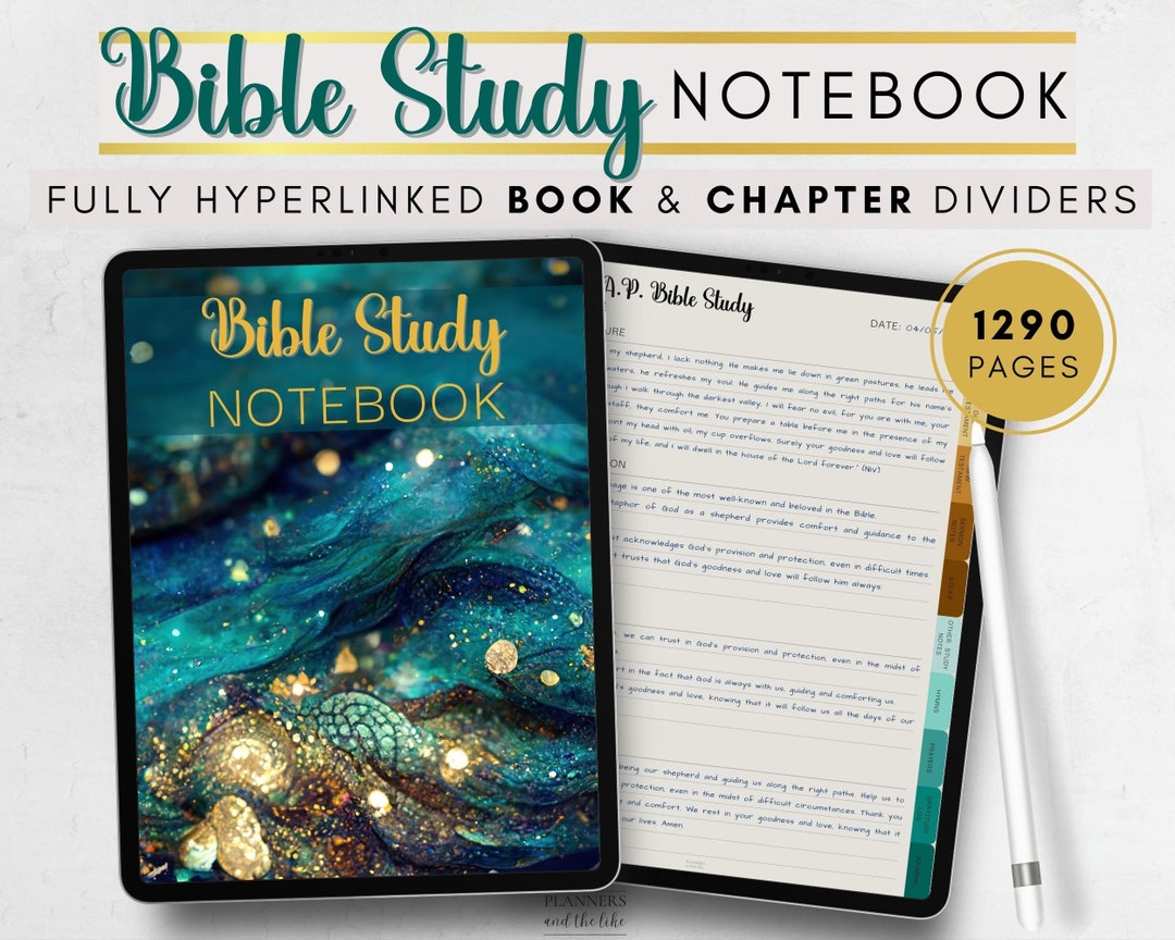 Digital Bible Study Notebook: Hyperlinked for Goodnotes, Samsung Notes ...