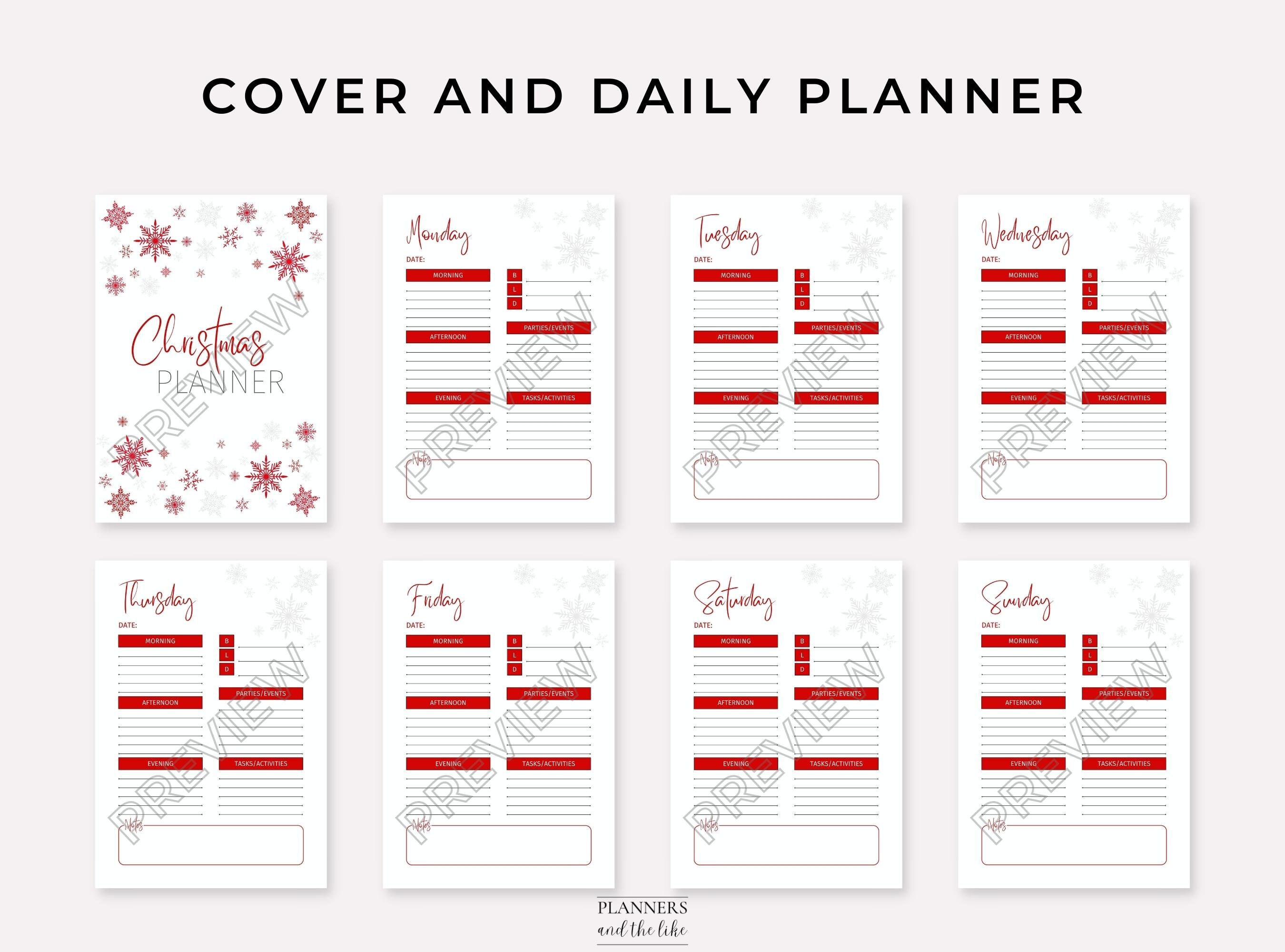 Christmas Planner Printable Holiday Planner Printable - Etsy