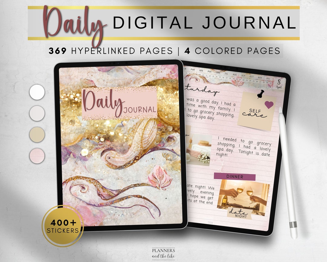 Digital Daily Journal for Goodnotes, Notability, Samsung Notes Etc ...
