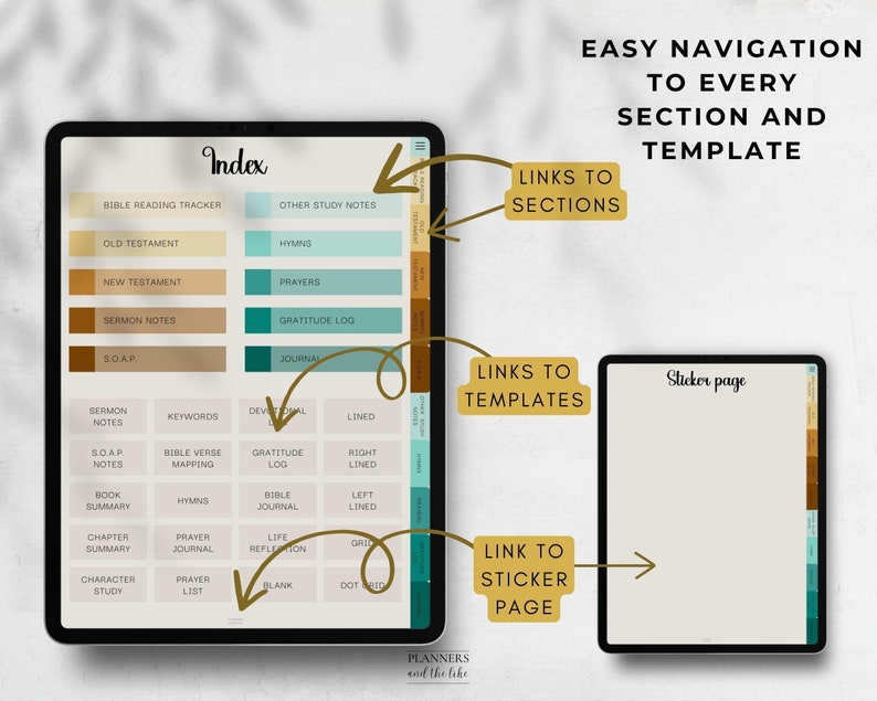 Digital Bible Study Notebook: Hyperlinked for Goodnotes, Samsung Notes ...