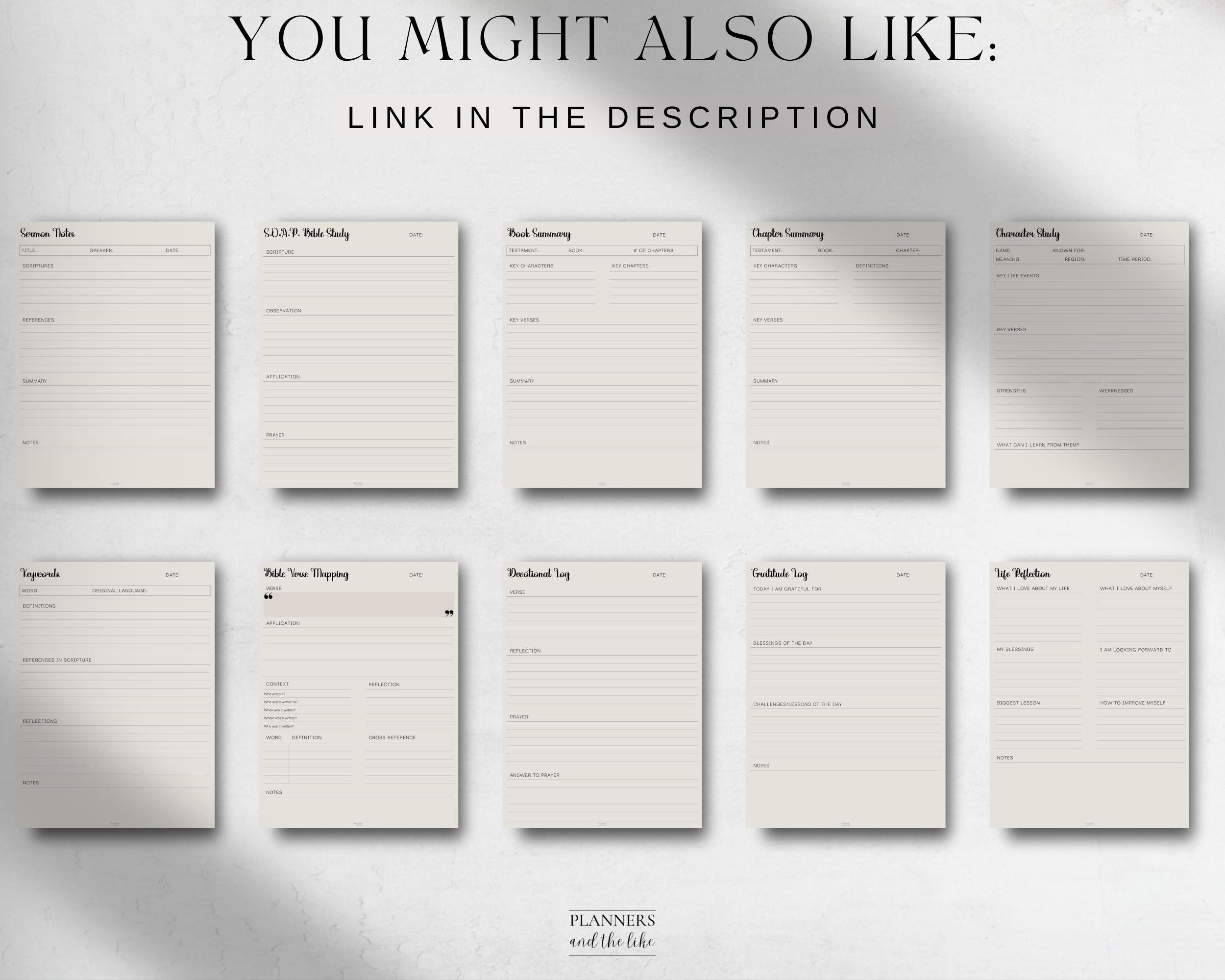 IPad & Tablet Digital Bible Chapter Summary Template in 8 Colors and ...