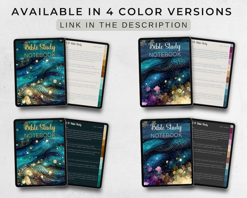 IPad & Tablet Digital Bible Study Notebook With Hyperlinked Dividers to ...
