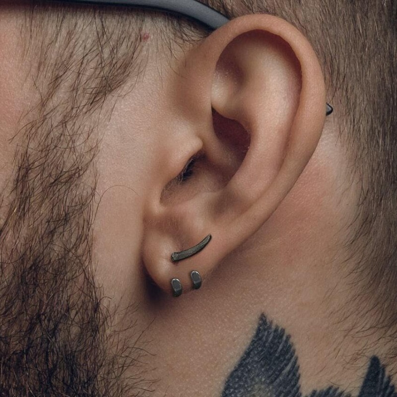 Mens Edgy Gold Ring - Etsy UK