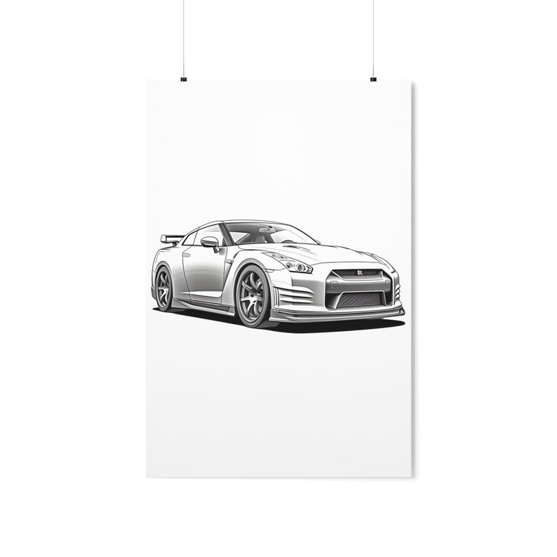 Nissan GT-R Line Drawing Poster - Etsy