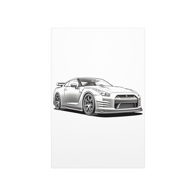 Nissan GT-R Line Drawing Poster - Etsy