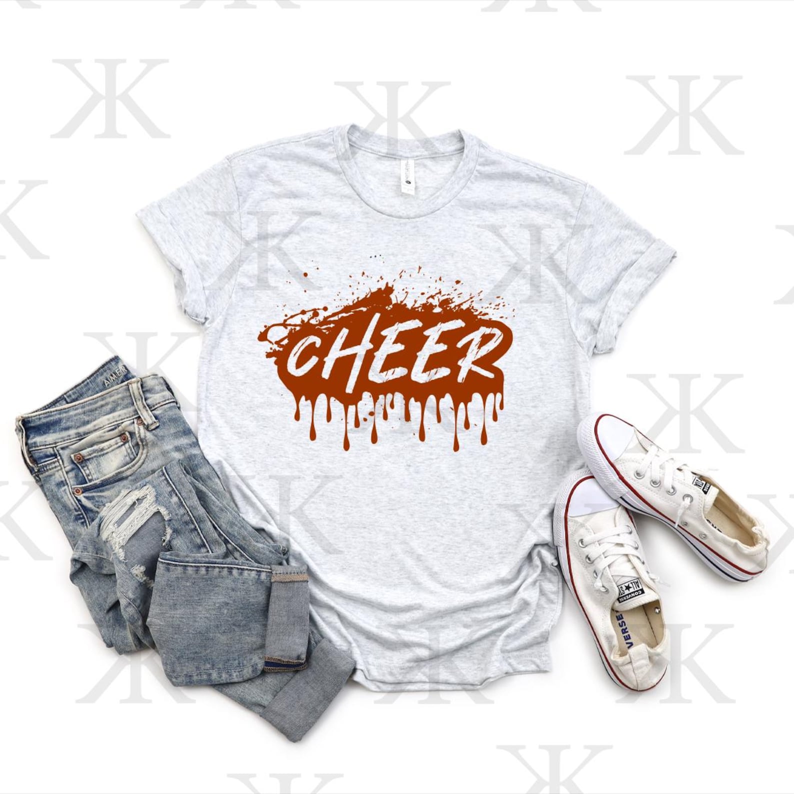 Personalized Cheer Squad T-shirt: Paint Splatter Cheer Swag - Etsy