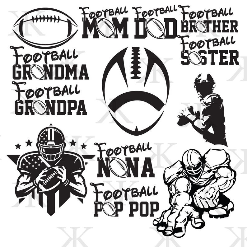 Football Graphic's Football Family Football Dad Mom Nana Pop Pop ...