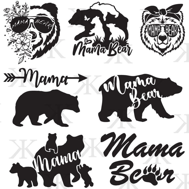Mama Bear Bundle, SVG, AI, EPS, Mom Life, Mom to Be, Mom Shirt Designs ...